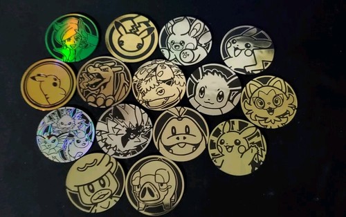 Lot 15 Pokemon Jumbo Plastic Coins Juniper Charizard Vaporeon Jolteon ...