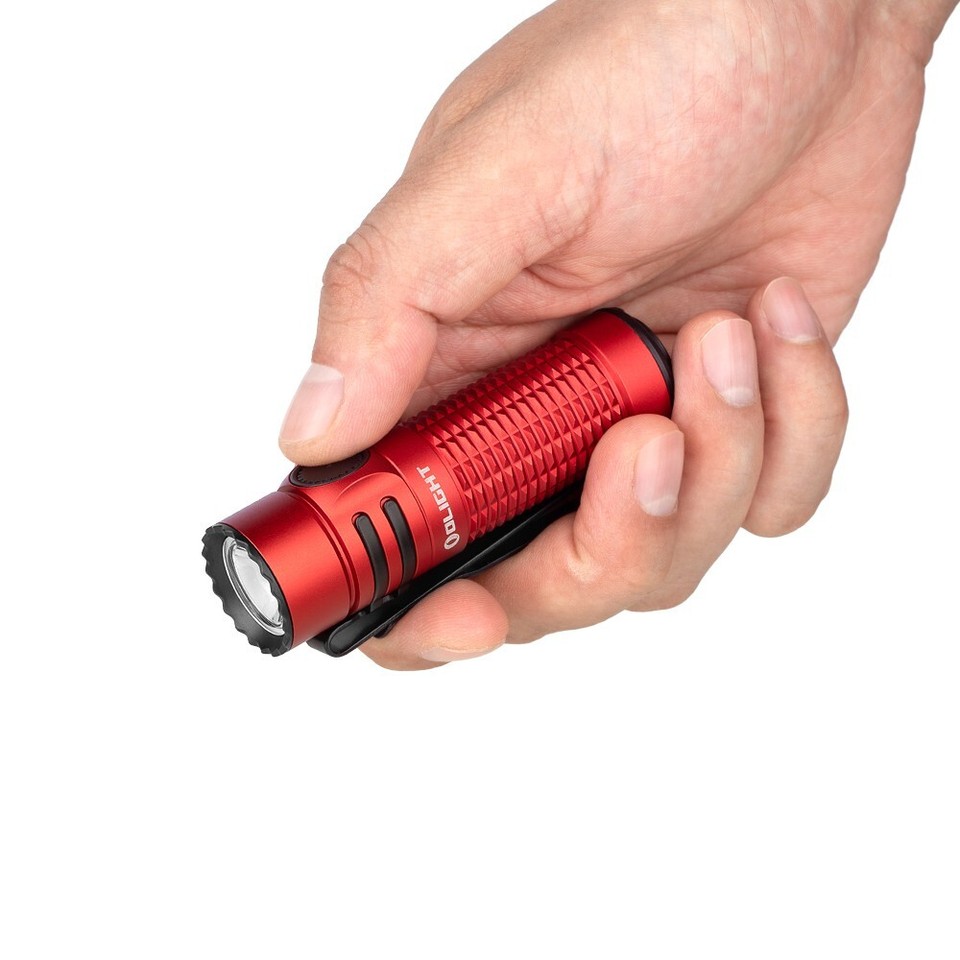 Olight Warrior Nano Red 1200 Lumens Tactical Dual Switch EDC Flashlight ...