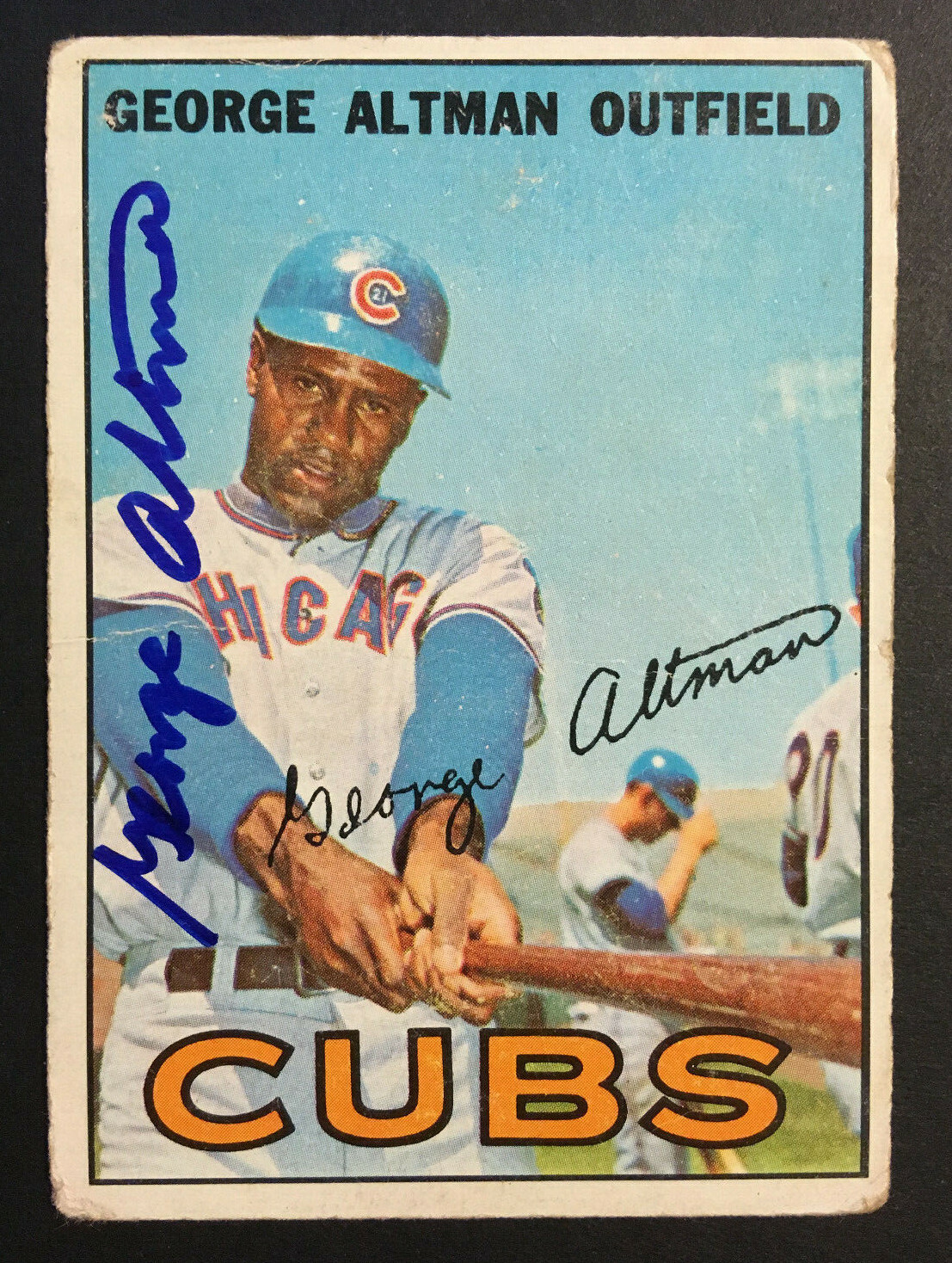 George Altman Cubs signed 1967 Topps baseball card #87 Auto Autograph ...