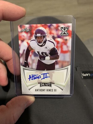 2021 Leaf Draft Anthony Hines III Auto Autograph Rookie Card RC Dallas ...
