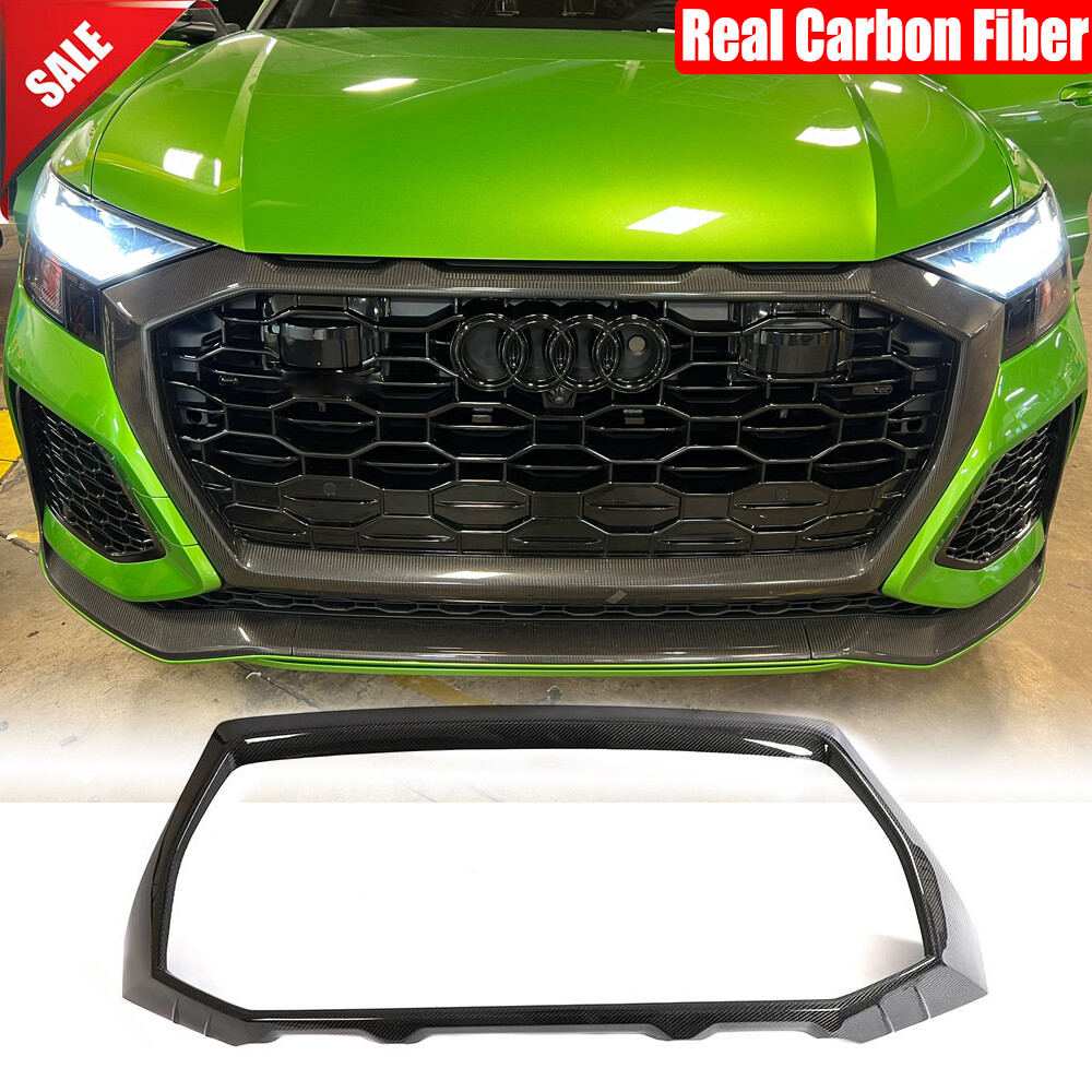 For Audi RSQ8 RS Q8 2020-2024 Real Carbon Front Grille Center Grill ...