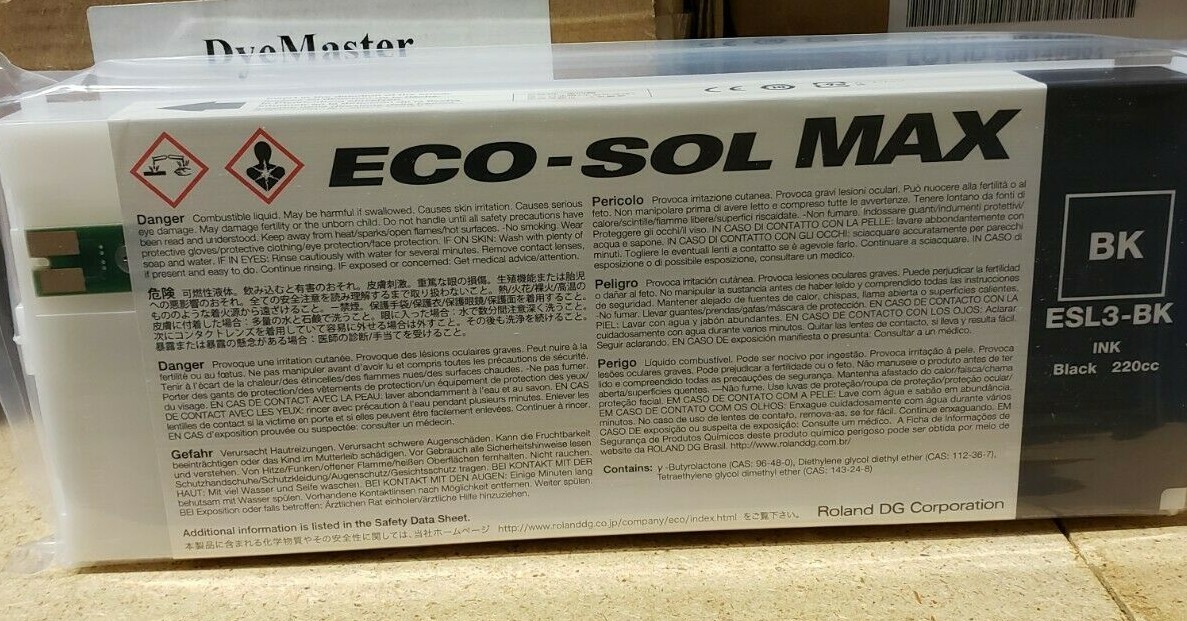 Roland Eco Sol Max Ink for VS Series - Black 220cc | eBay