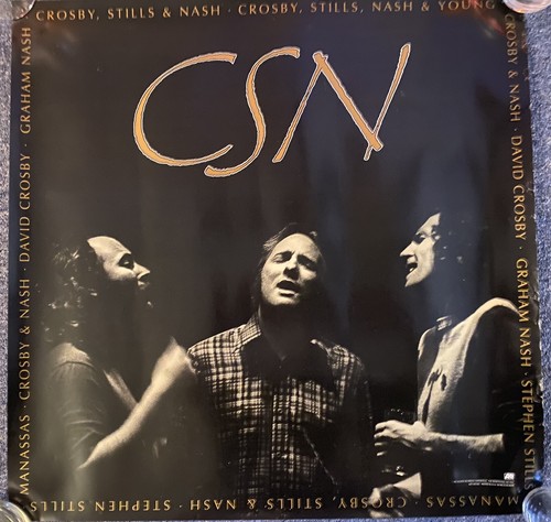 Vintage 1991 CSN Boxed Set Promo Poster 24x24 Crosby Stills Nash Young ...