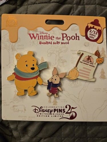 Disney Winnie Pooh Piglet Hundred Acre Wood Series 2/12 pin Jumbo Map ...