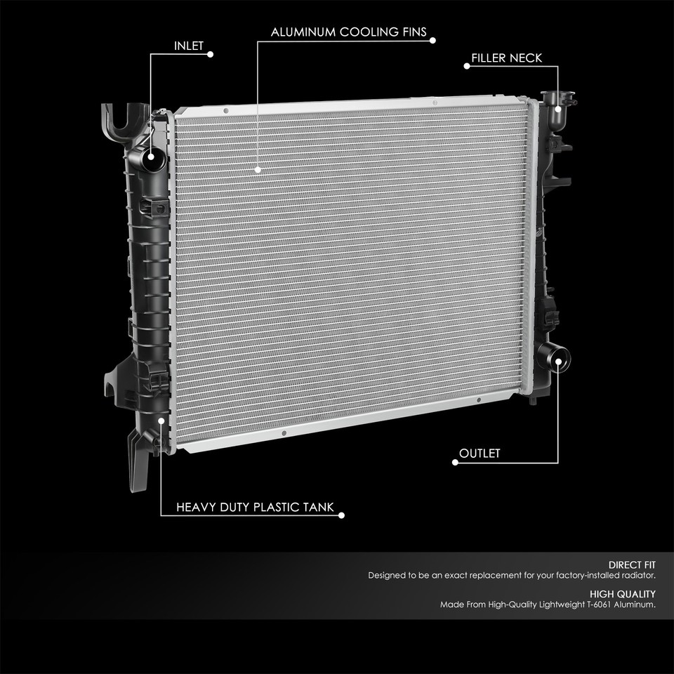 {DPI 2480} OE Style Aluminum Core Cooling Radiator for Dodge Ram 1500 ...