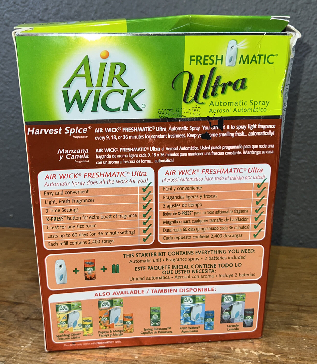 Air Wick FreshMatic HARVEST SPICE Motion Sensor Aerosol Automatic Spray ...
