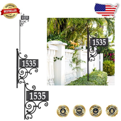 Customizable Reflective Address Sign with Adjustable Height - Maximum ...