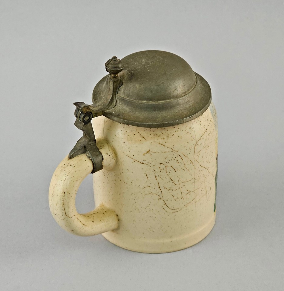 99845753-d Keramik Andenken-Bierkrug Augustusbrücke Dresden Zinndeckel ...