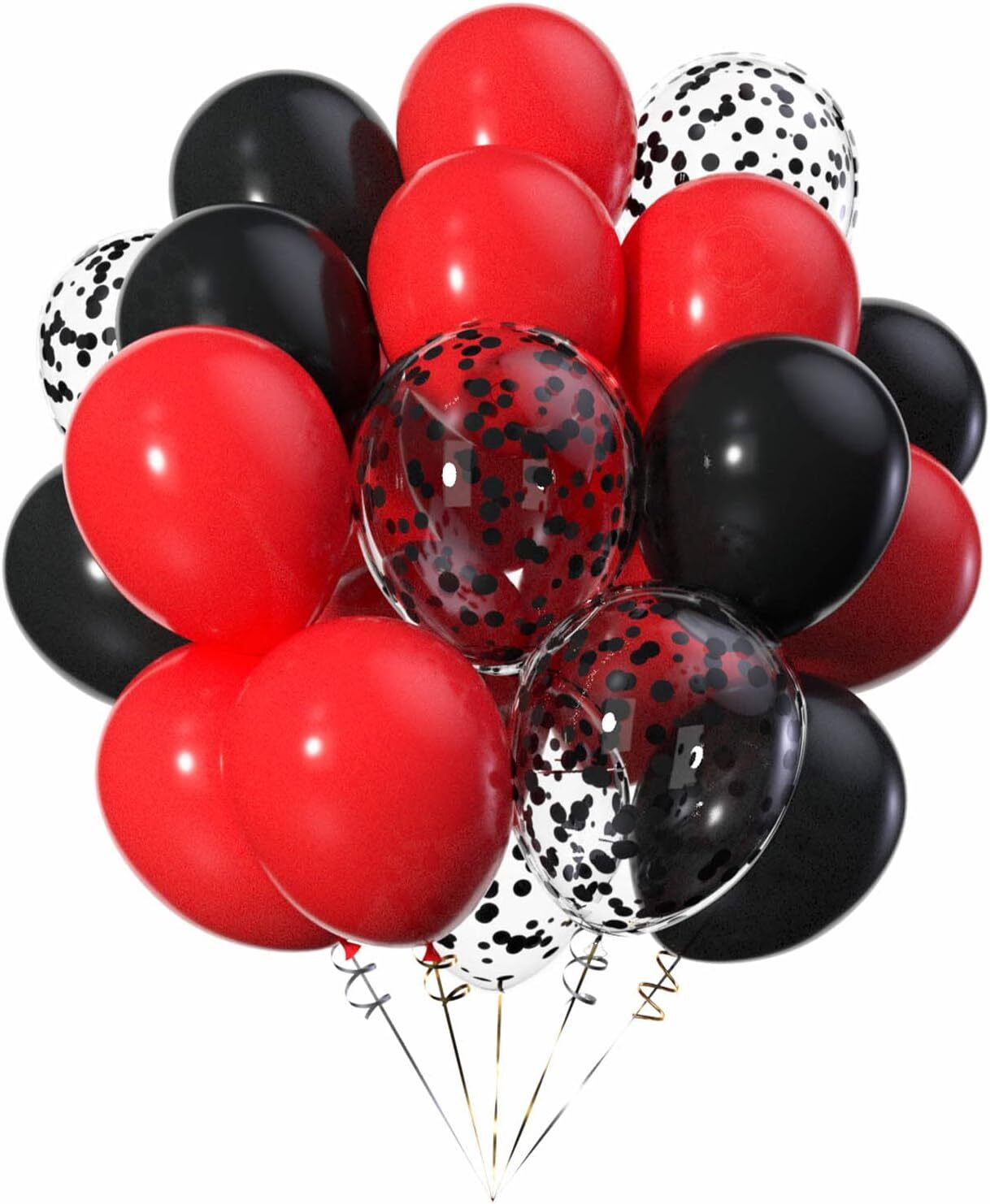 15 Red and Black Balloons 12" LATEX HELIUM BALLOON ARCH GARLAND DEOR ...