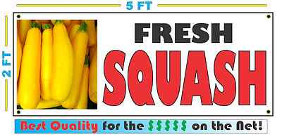 Full Color FRESH SQUASH BANNER Sign NEW XL Larger Size Summer Yellow | eBay