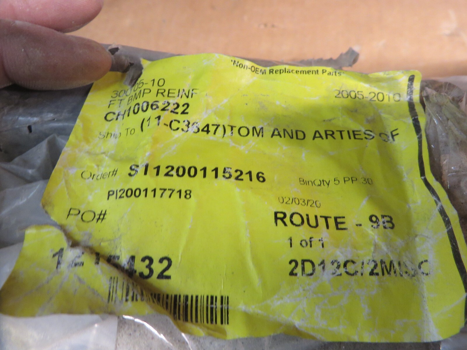 fits 2006-2015 CHARGER front Bumper BEAM # CH1006222 new capa ...