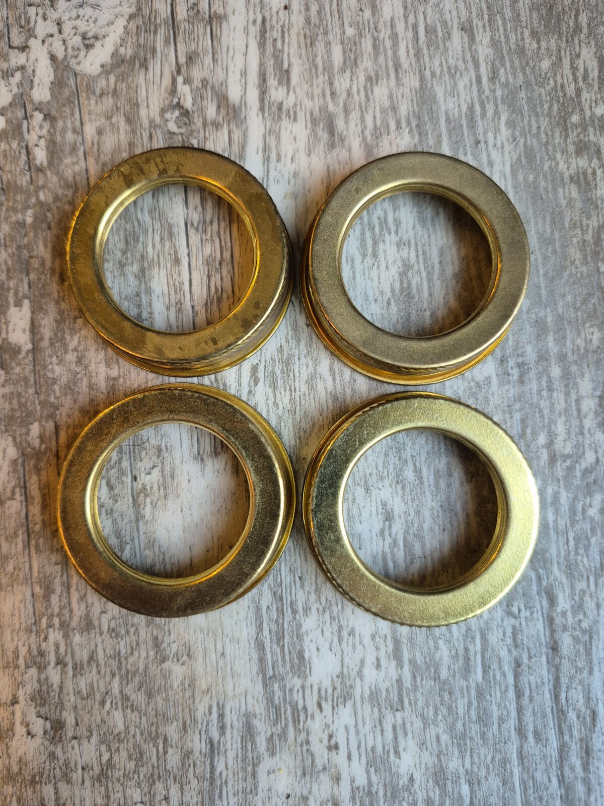 Vtg Oil Lamp Collar Screw on #2 Kerosene Burner Light Brass Part Lot Of ...