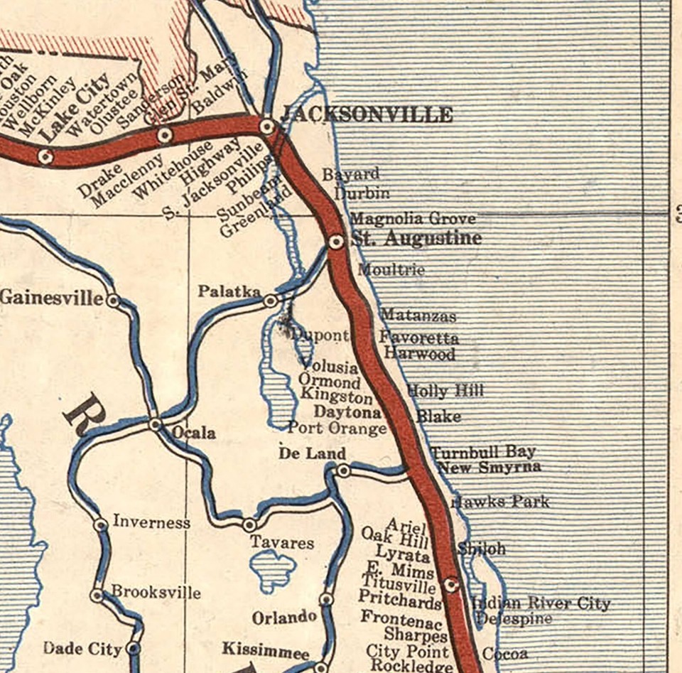 1915 Map of the Dixie Highway Illinois to Florida | eBay