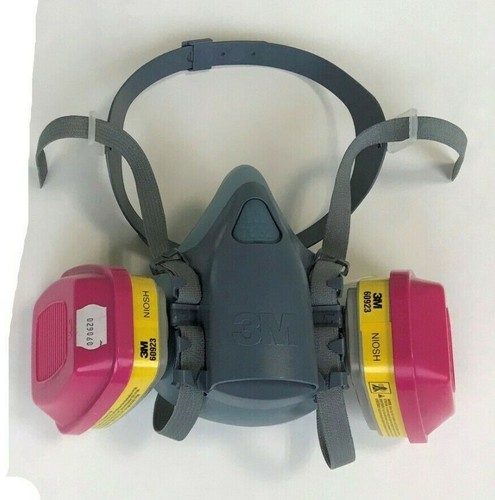 3M 7503 / 37083 & 2- 3M 60923 P1OO Organic Vapor/Acid Gas Respirator ...