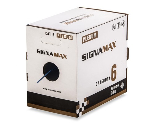 Signamax BC6-2111B-WH Cat6 UTP Cable - 23 AWG CMP White Color 305M Pull ...
