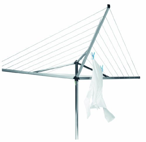 30m Essential Rotary Washing Line (Metallic Grey) Collapsible Umbrella ...