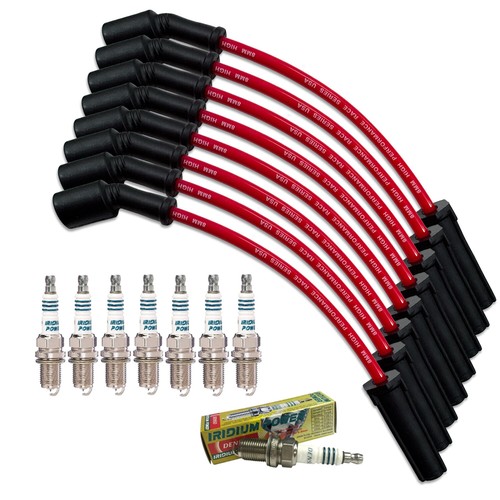 Red Leads & Denso Iridium Power spark plugs Holden Commodore VE L98 6 ...