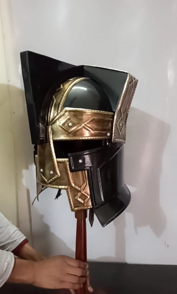 NEW Medieval Steel Moria Dwarves Blackened Helmet/Lotr Helmet Elven ...