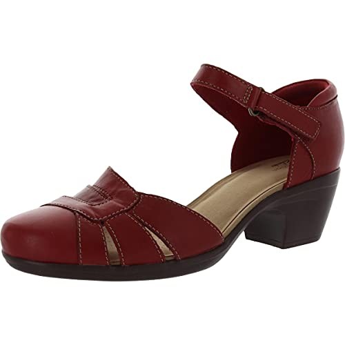 Clarks Emily Daisy Pump, Womens, Red Leather, Size 8 Wide | eBay