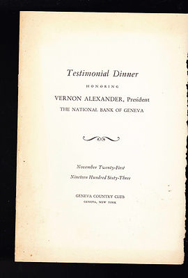 Vernon Alexander of National Bank of Geneva NY Testimonial Dinner ...