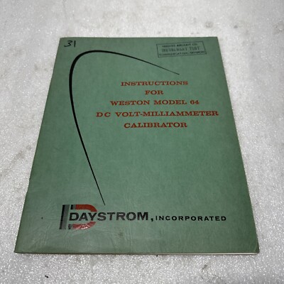 Manuals & Books - Weston Model