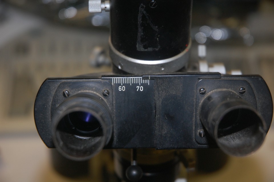 Vintage Leitz Ortholux Trinocular Polarizing Microscope w/many arcane ...