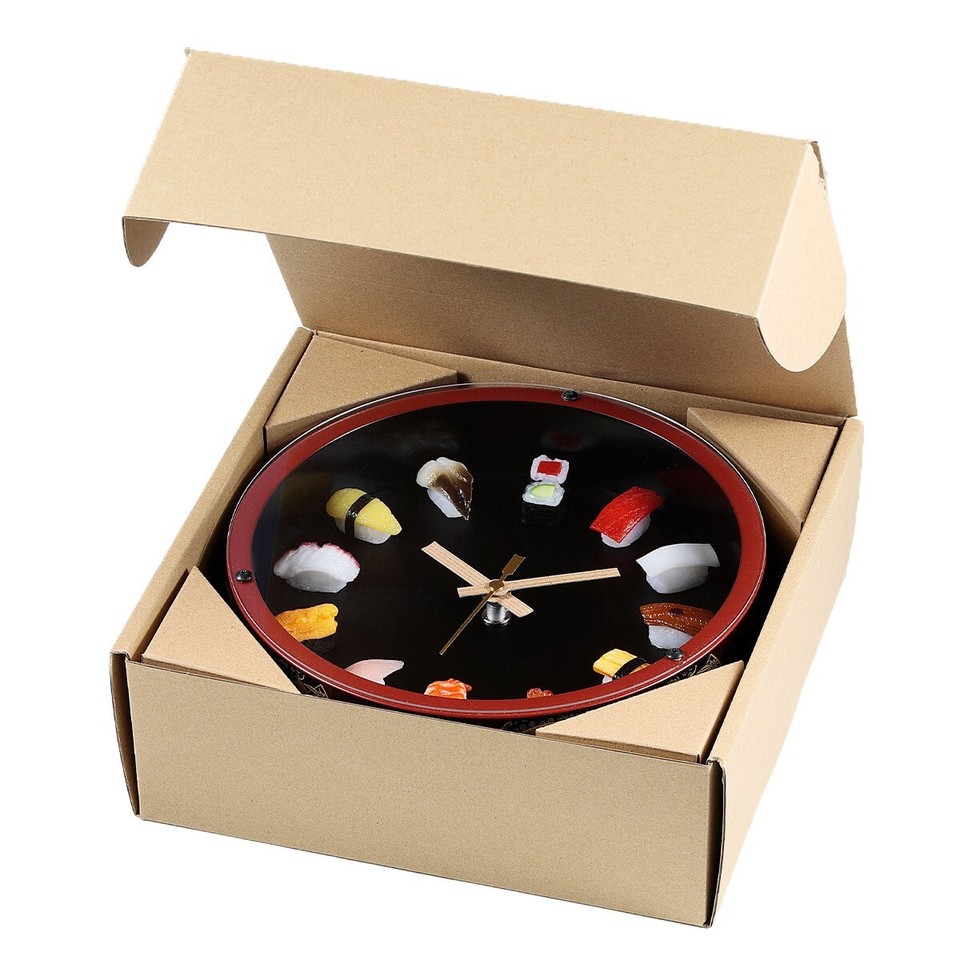 Sushi Clock Japanese food sample craftsman 12 nigiri-sushi made in ...