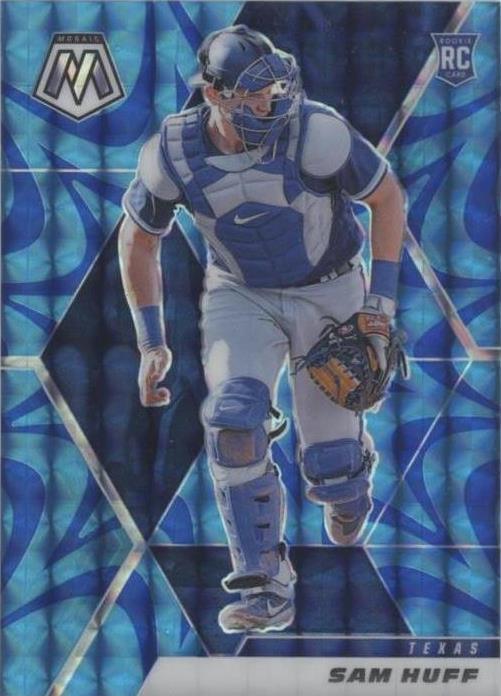 2021 Panini Mosaic - Rookie Sam Huff #205 Reactive Blue Mosaic Prizm ...