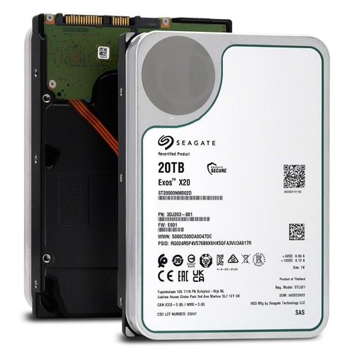 Seagate Exos X20 20TB SAS 12Gb/s 3.5" Enterprise Hard Drive ...