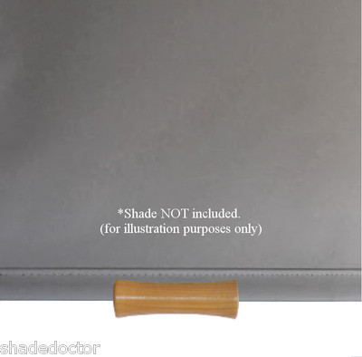 3 1/2" Wide MAPLE Finish Solid Wood Hem Grip for Roller Window Shades ...