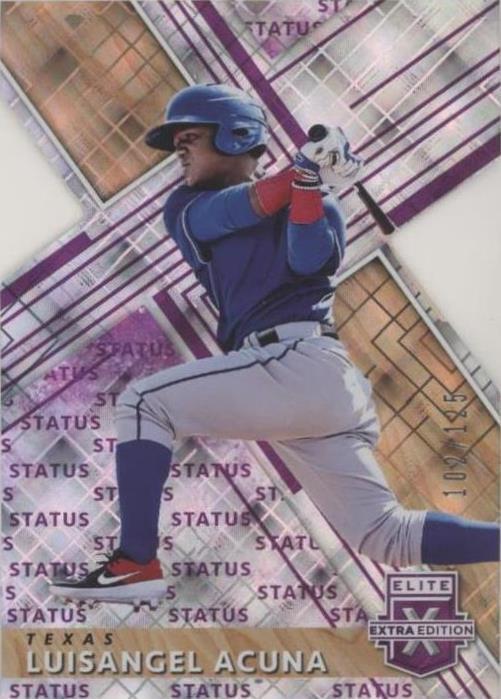2019 Panini Elite Extra Edition - Luisangel Acuna #169 Status Purple ...