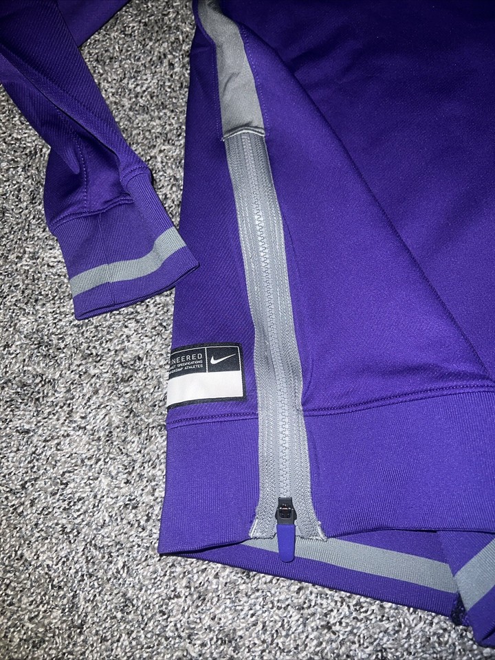 Nike Sacramento Kings Warm Up Full Zip PE Hoodie Jacket Purple Men's Sz ...