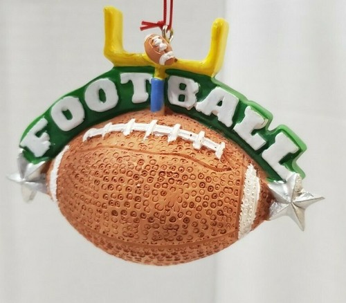Resin Football with Goal Post Christmas Ornament Sport | eBay
