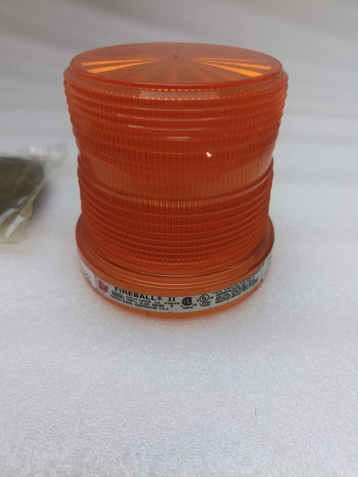 FEDRAL SIGNAL FB2PST120 STROBE LIGHT LENS AMBER | eBay