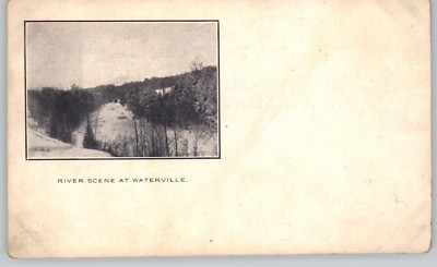 River Scene at Waterville Quebec Canada Snowy Winter c1900 Undivided ...