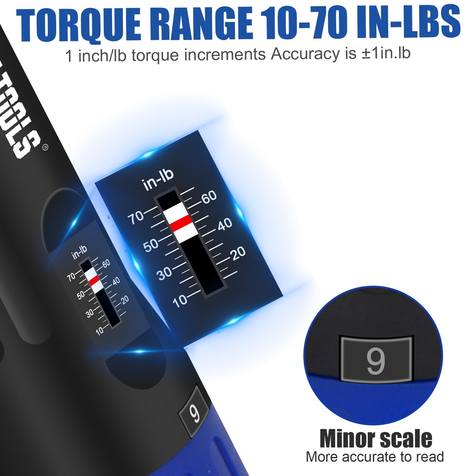 BULLTOOLS Torque Screwdriver Wrench Set, 10 to 70 Inch Pounds Torque ...