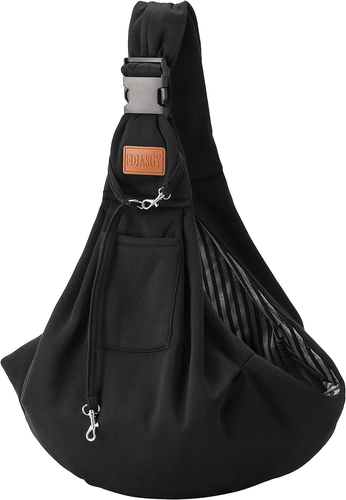 Small Dog Sling Cat Carrier Adjustable Strap Hands Free Reversible Pet ...