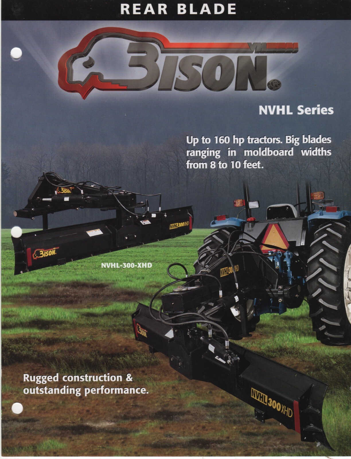 BISON REAR BLADE NVHL 240 270 300 SERIES UP TO 160 HP TRACTORS 2-Page ...