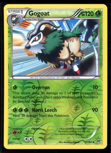 2015 XY - BREAKthrough Gogoat Reverse Holo Pokemon Card #17 | eBay