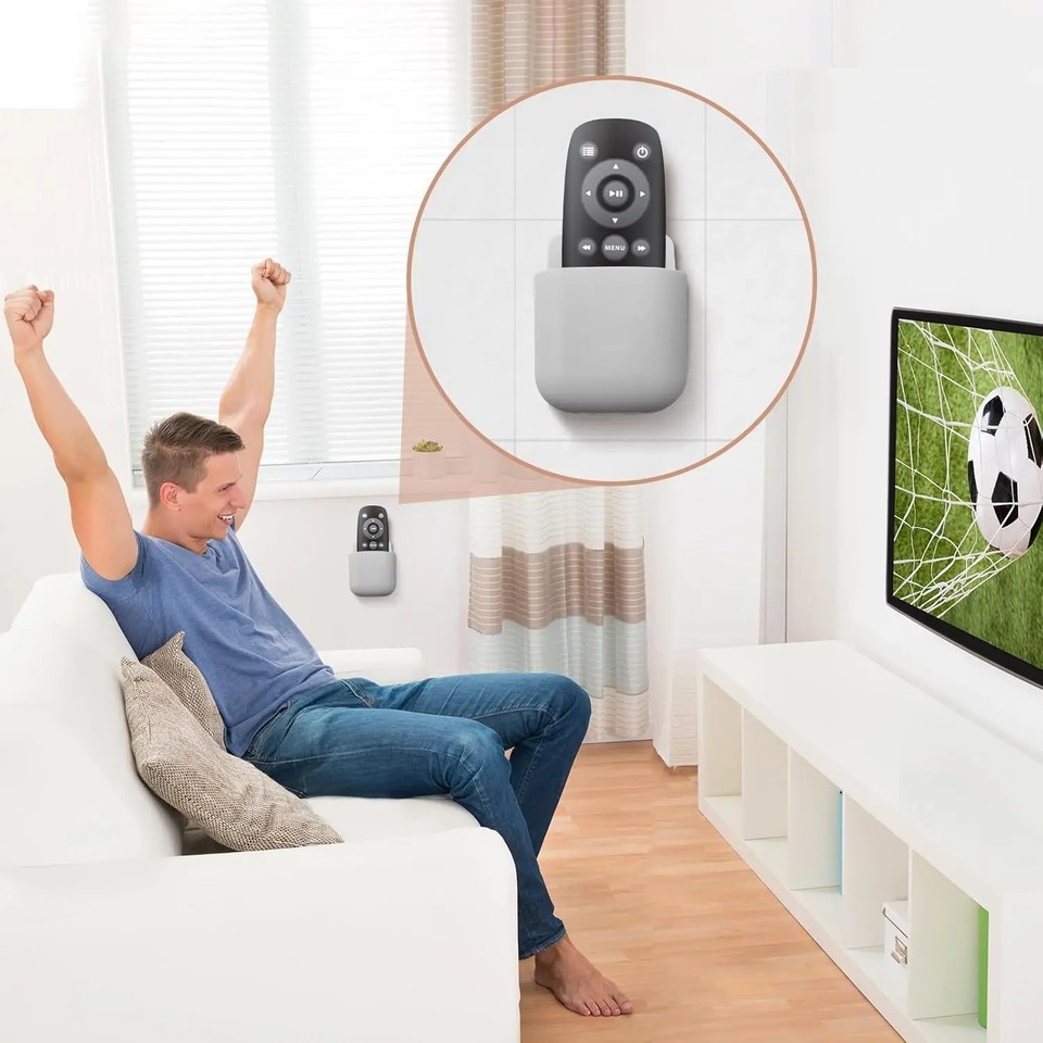 Wall Mounted Storage Box Mobile Phone Plug Remote Control Holder ...