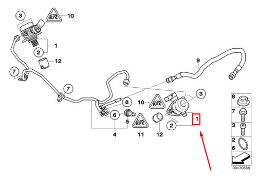 NEW BMW 7 F01, F02 HIGH PRESSURE FUEL PUMP 13518604232 8604232 14-18 ...