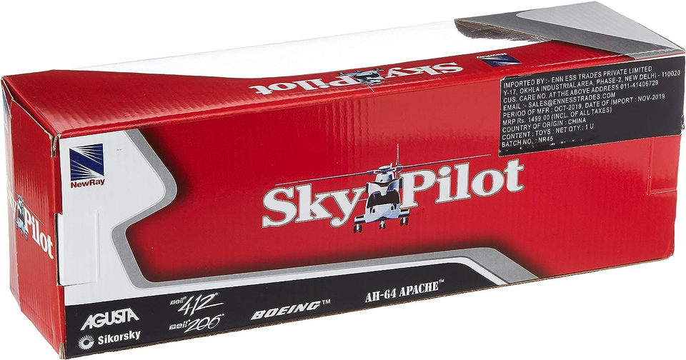 New-Ray Sky Pilot UH-60 Black Hawk Diecast Helicopter Replica 1:60 ...