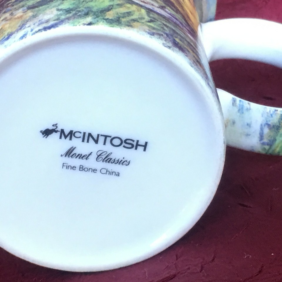 MCINTOSH - MONET CLASSICS - FINE BONE CHINA MUG CUP - FROM A MONET ...
