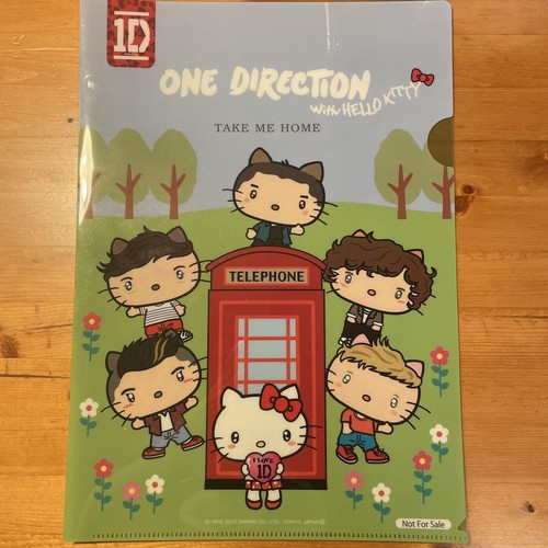 One Direction x Hello Kitty Collaboration Clear File Sanrio Novelty ...