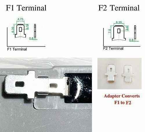 Pair SLA Battery Terminal Adapters F1 to F2 From small to big Faston ...
