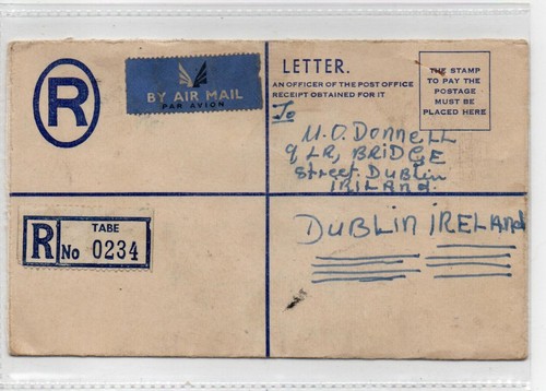 SIERRA LEONE: 1971 Registered postal stationery to Irish Sweepstakes ...