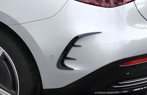 For Benz EQE EQS 2022~2023 Gloss Black Rear Bumper Lip Spoiler Fins ...