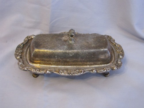 Vintage Silver Plate Butter Dish with Glass Insert | eBay