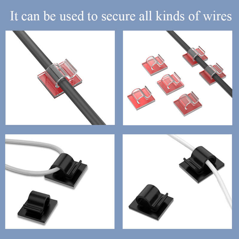1x Cable Fastener Self Adhesive Nylon Cable Clips - Wire Conduit Hook ...