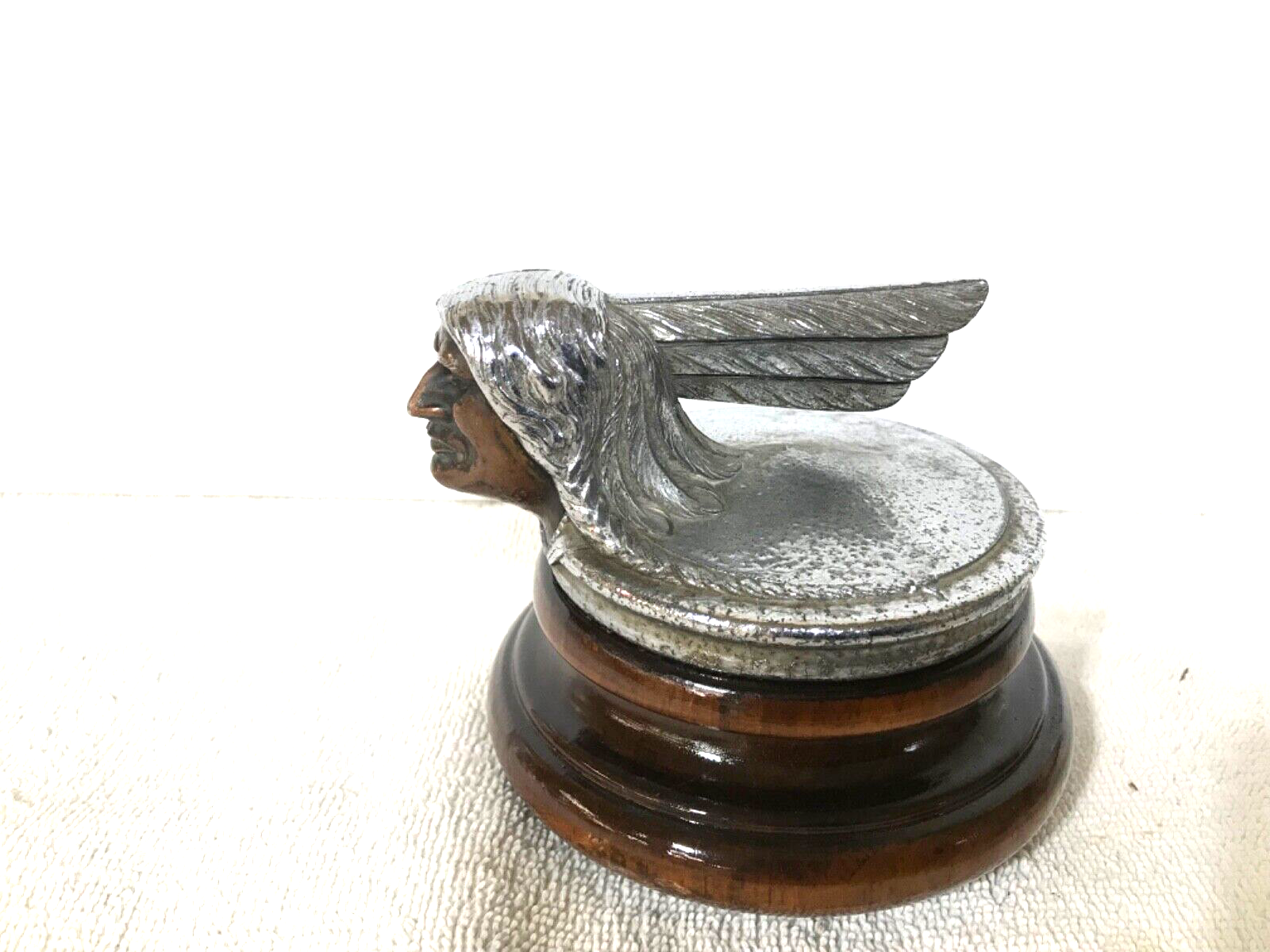 Vintage 1920s Pontiac Indian Radiator Cap on Wood Mount | eBay